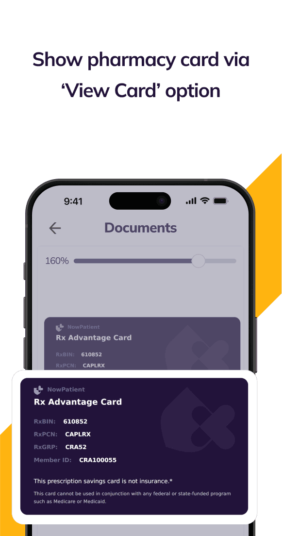 Rx Advantage Card - NowPatient App Feature